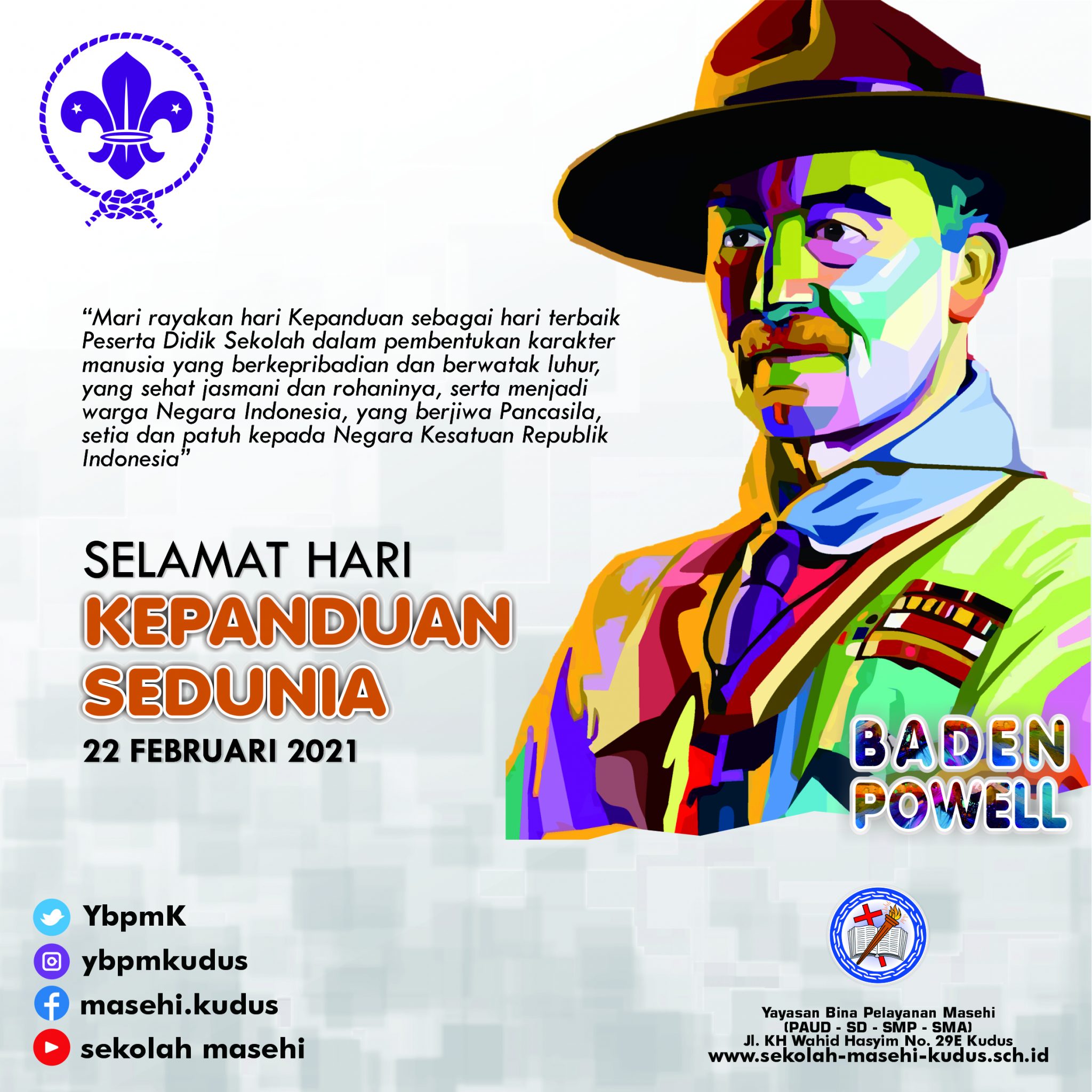 Selamat Hari Kepanduan Sedunia - Sekolah Masehi Kudus